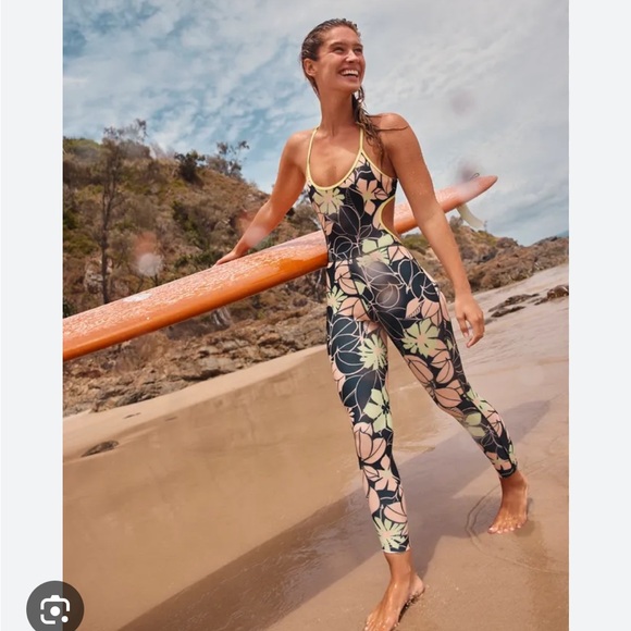 Seea | Swim | Free People X Seea Nazare Surf Bodysuit Nwt In Orange Mot ...